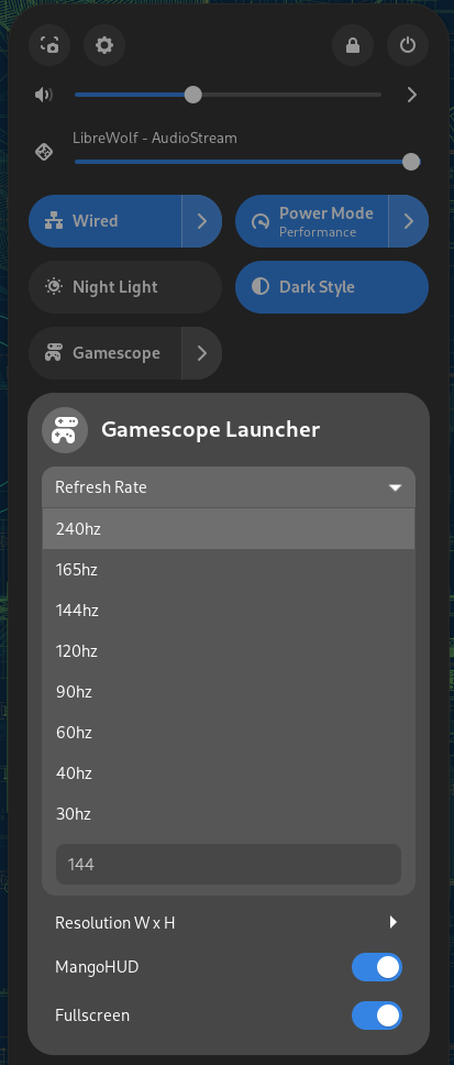 Review "Gamescope Launcher" version 2 - GNOME Shell Extensions